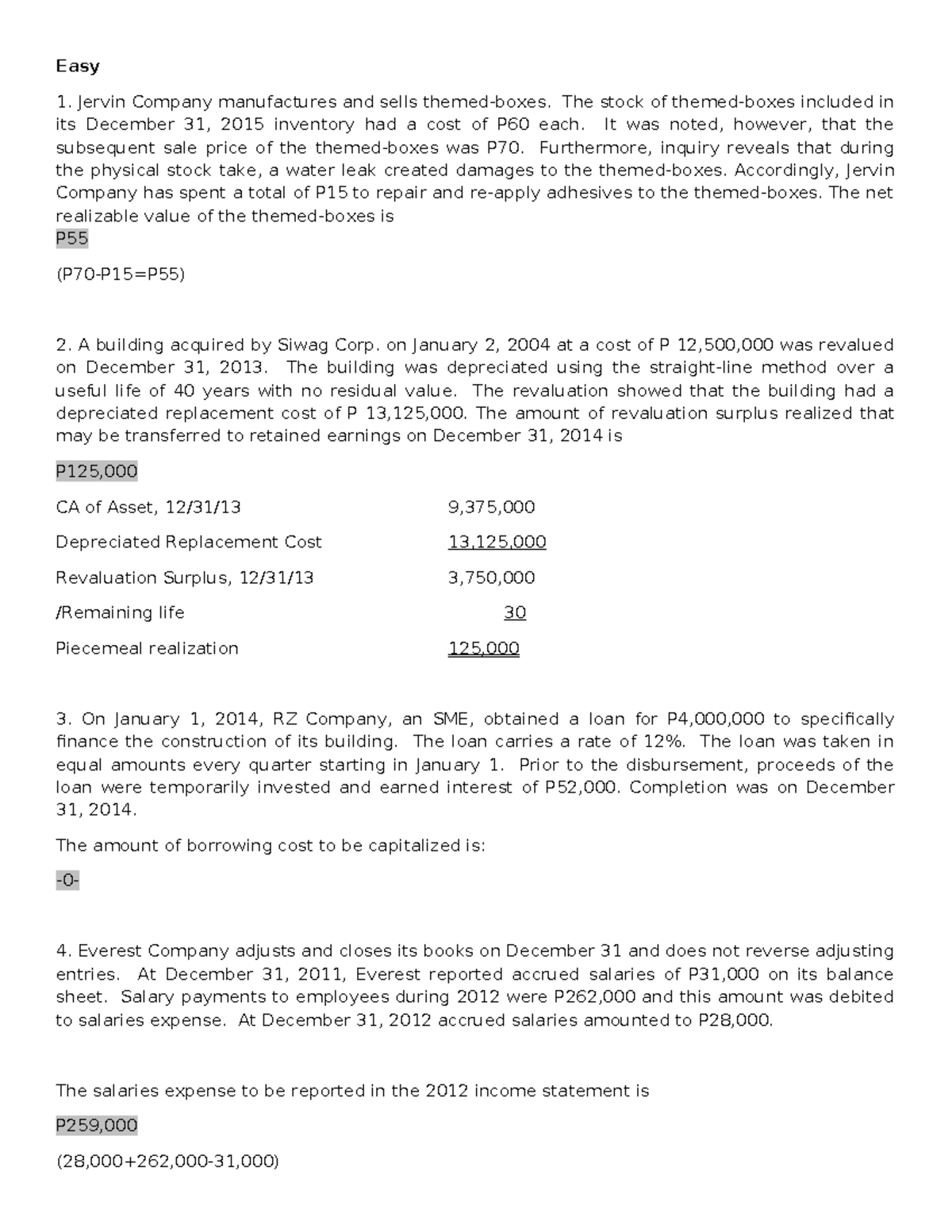 CPA Review Notes: Key P1 - Essential Practice for Success - Studocu