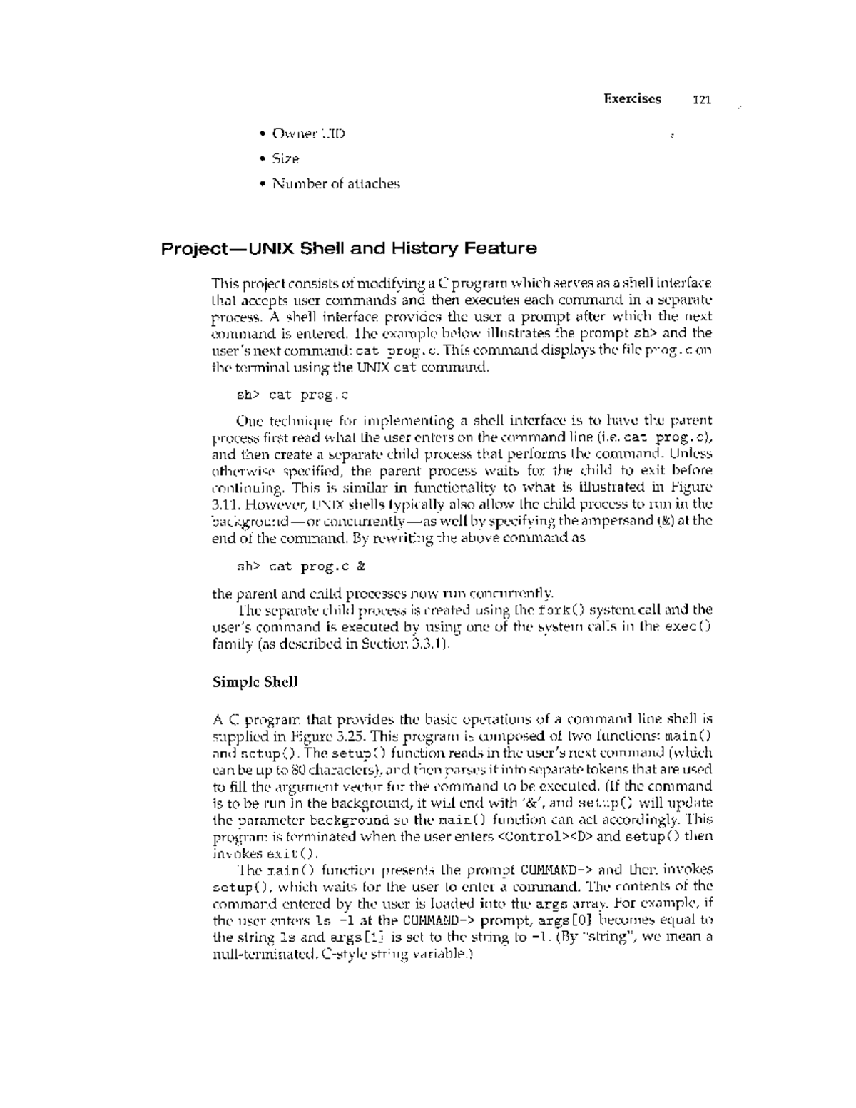 Simple Shell Example - COMP 346 - Studocu