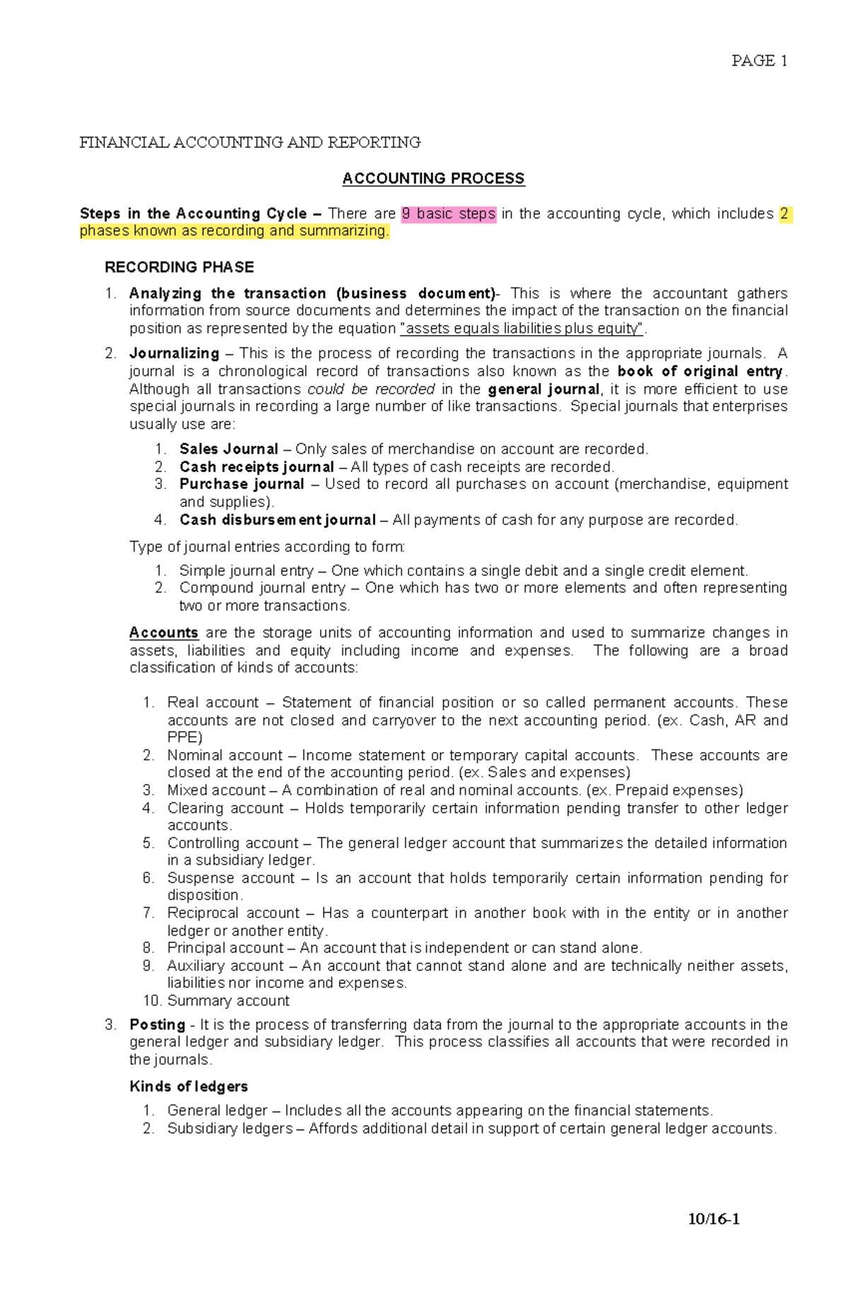 IA - Financial Accounting Notes on Discontinued Operations and ...