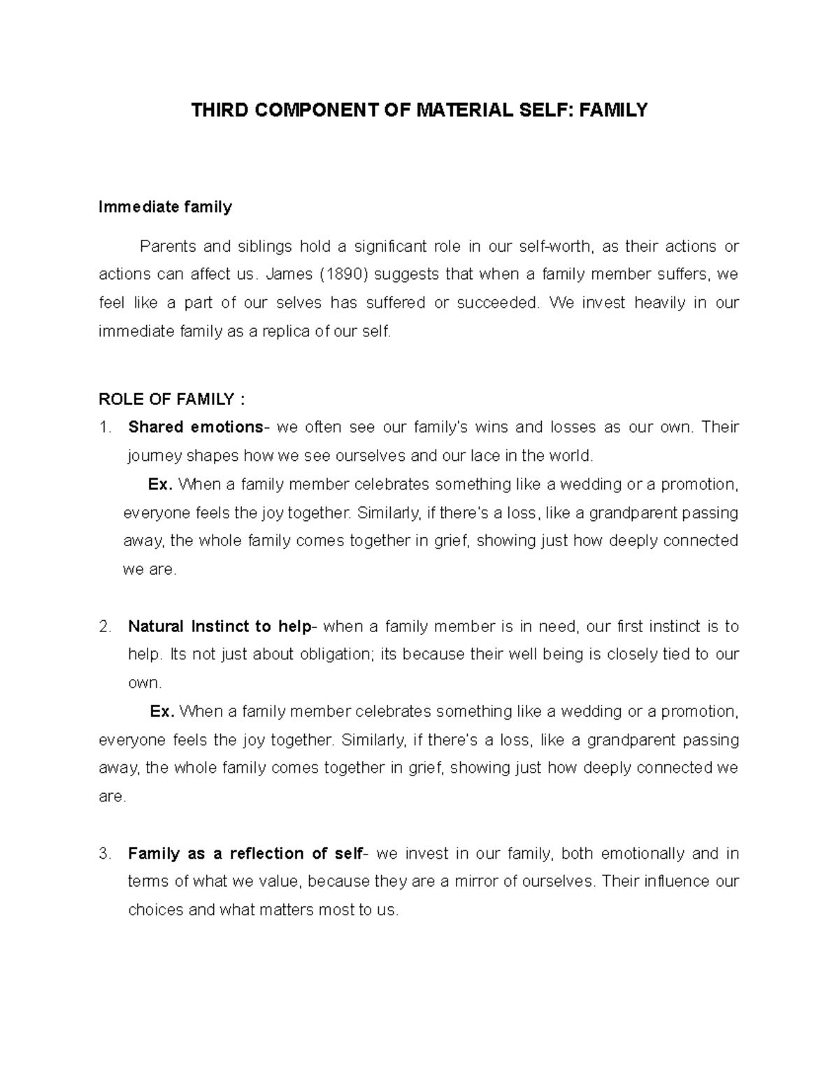 Material Self and Family: The Impact of Immediate Family on Identity ...