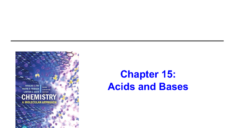 Chapter 15: Acids and Bases - Key Concepts and Definitions - Studocu