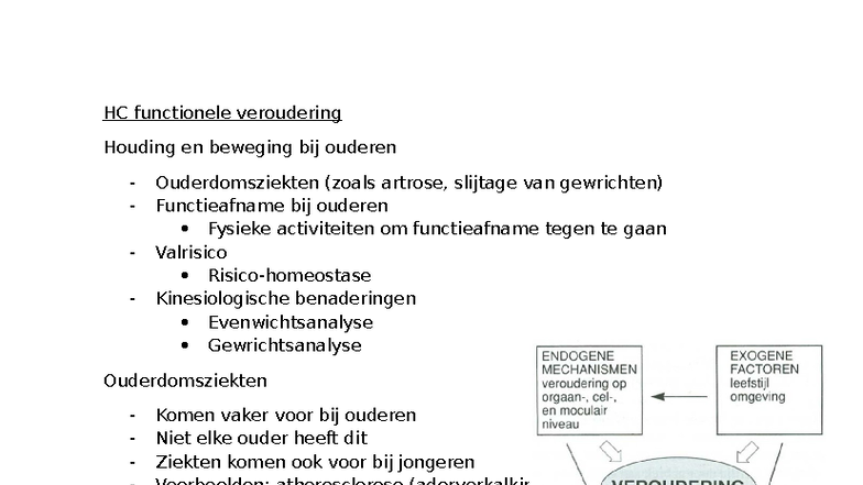 HC Functionele Veroudering en Beweging bij Ouderen: Een Overzicht ...