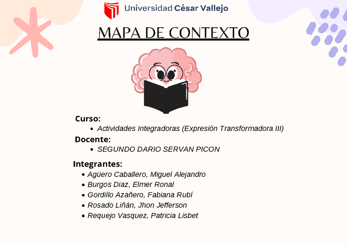 MAPA DE Contexto - CIVIL - Integrantes: Actividades Integradoras ...