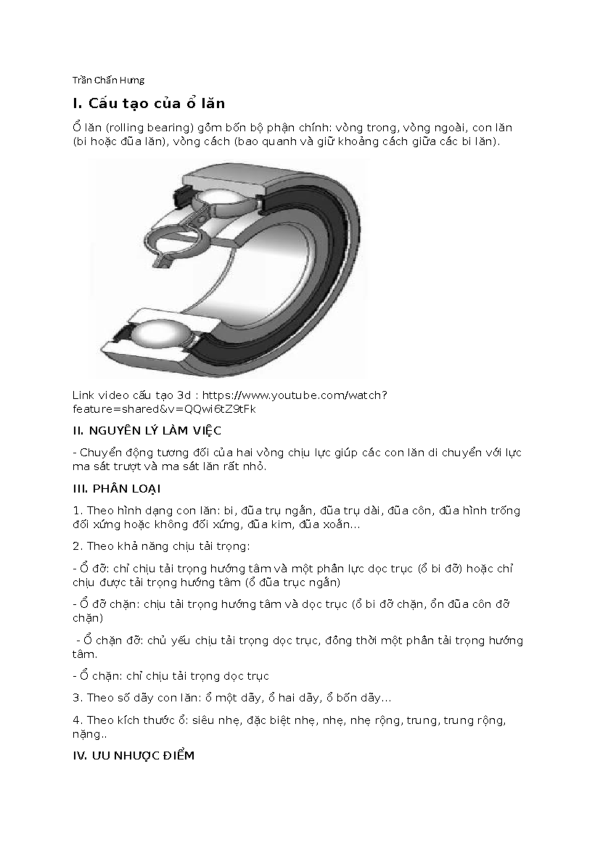 Chi tiết máy - Bài tập về ổ lăn và nguyên lý làm việc - Studocu