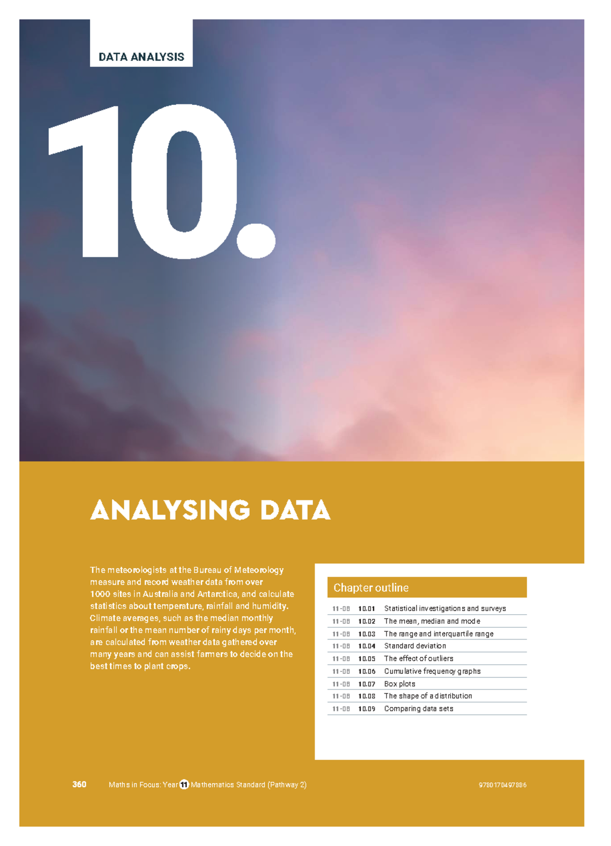 Ch 10: Analysing Data - Year 11 Maths Standard (Pathway 2) Study Guide ...