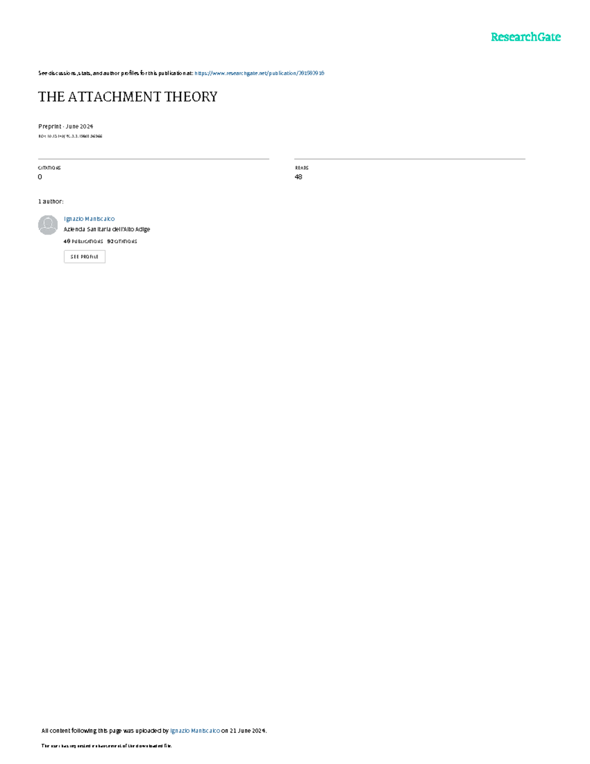 Understanding Attachment Theory: Development and Characteristics - Studocu