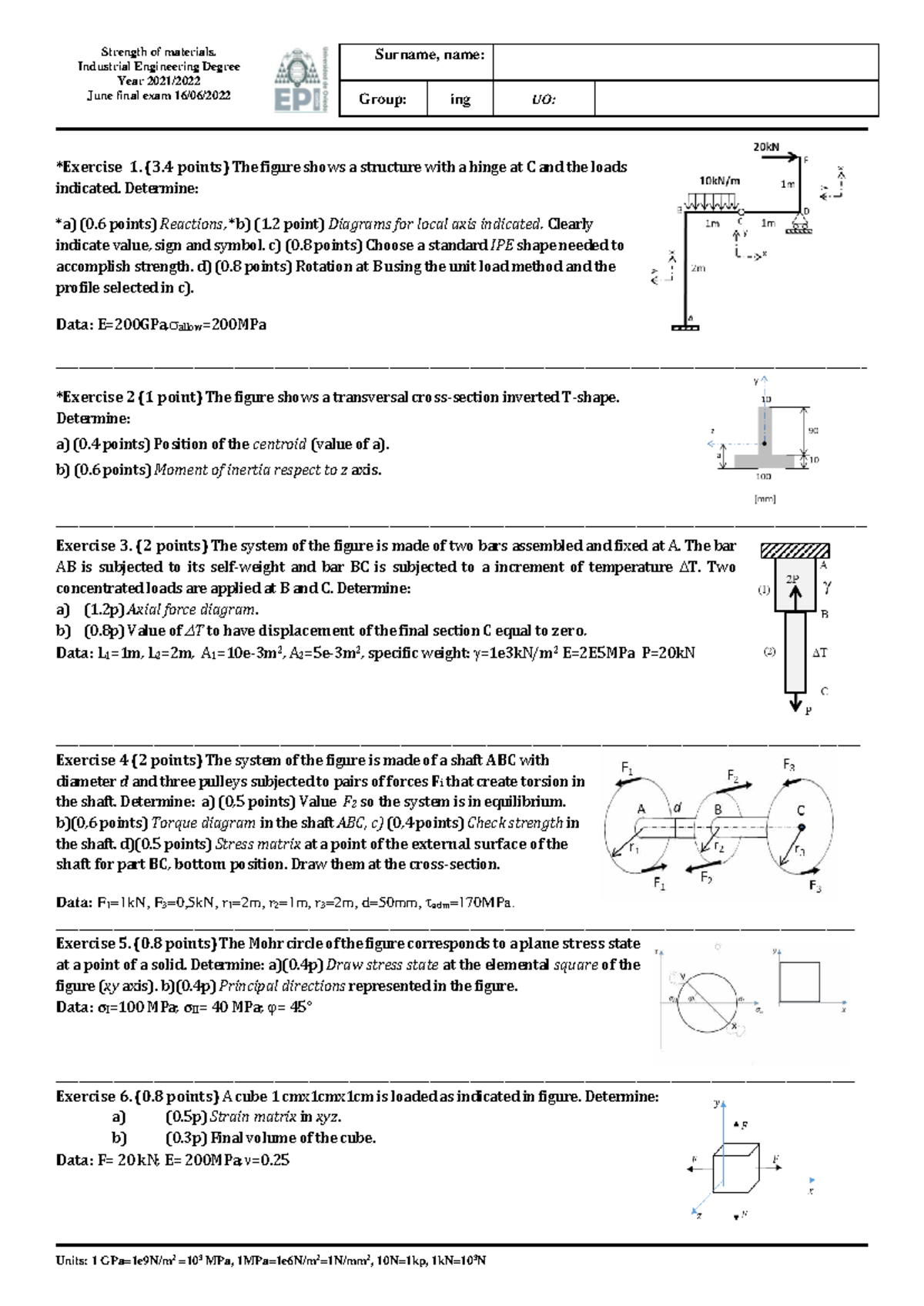 21-22 RM F3 - Final Exam on Strength of Materials - Studocu