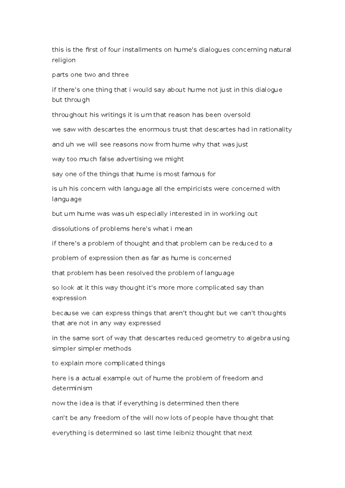 Introduction to Western Philosophy (PHIL 101) - Week 8A: Hume on ...