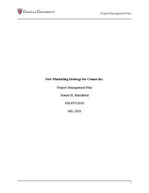 PM-FPX5018 Project Plan Talisa Watson Assessment 4 - Project Management ...