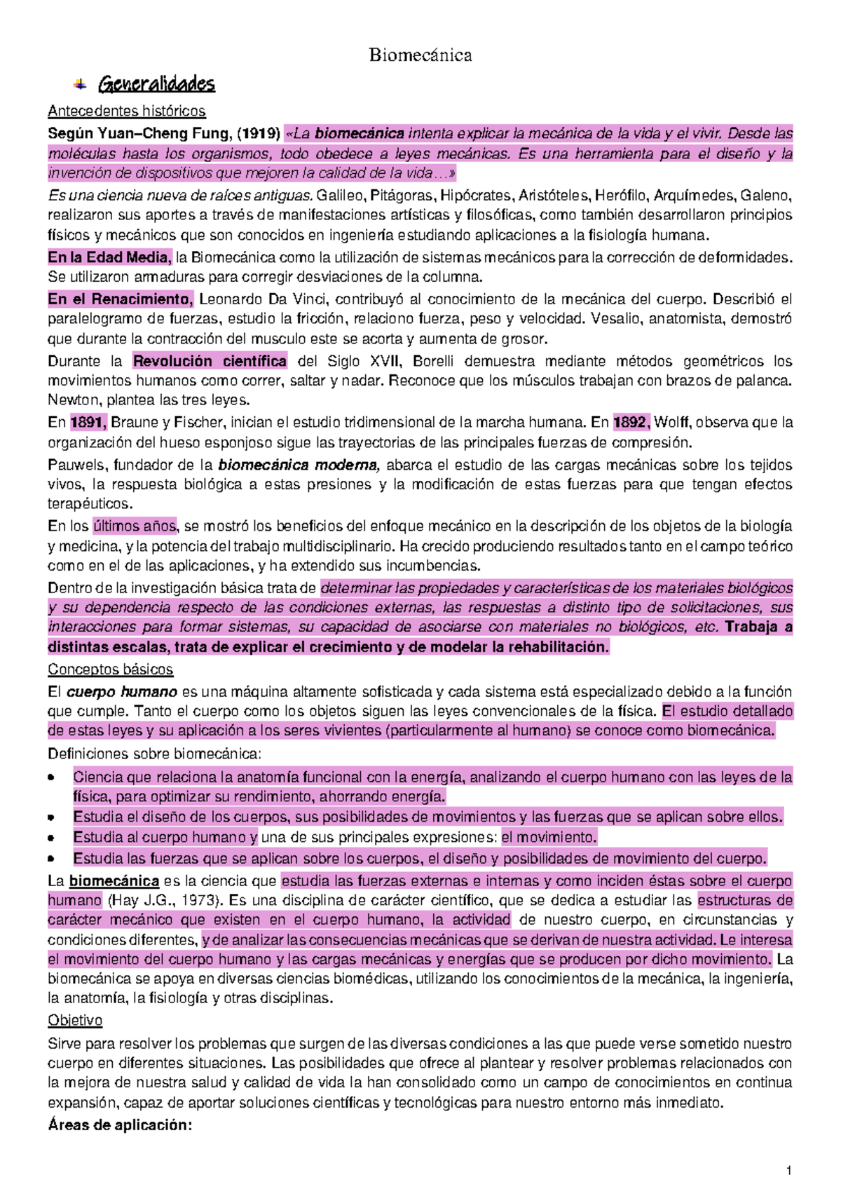 Biomecánica resumen final - Biomecánica Generalidades Antecedentes ...