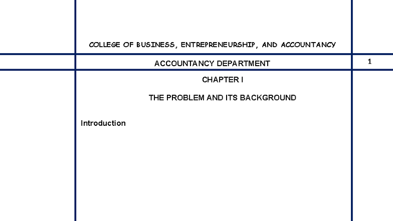Thesis-template - Thesis template - Bachelor of Science in Accountancy ...