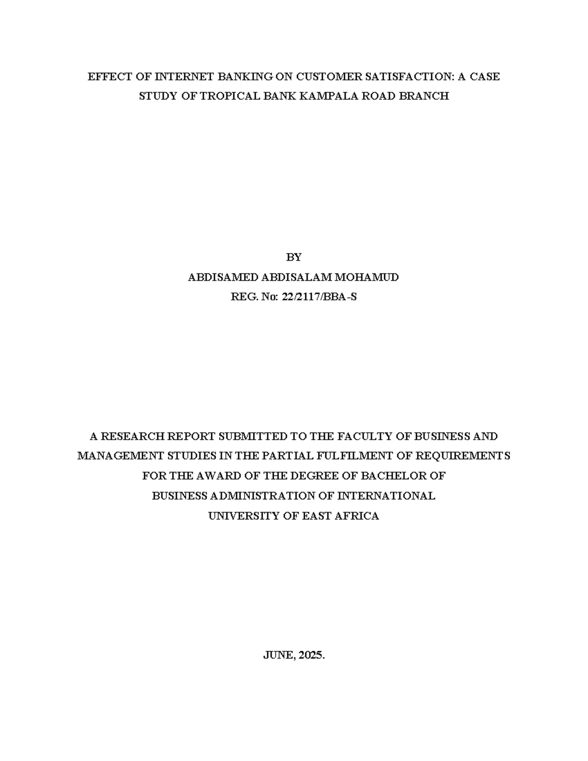 Impact of Internet Banking on Customer Satisfaction: A Case Study of ...