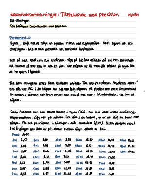 Kemi2 Lab2 - Kemi 2 (KEMKEM02) - Titrerkurvor med precision ...