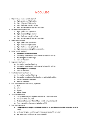 Uhv-unit1-mcq - Universal Human values and Professional Ethics ...
