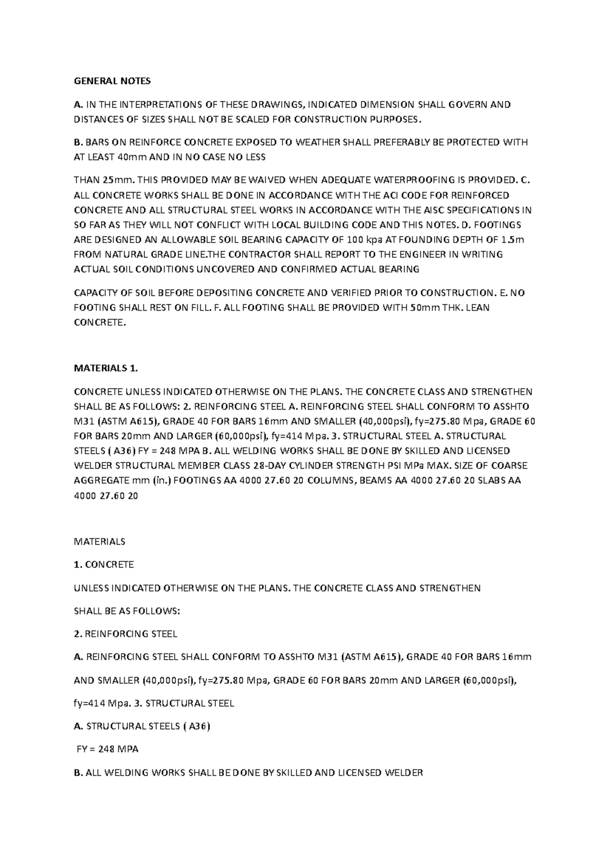 Material Specification for Concrete Reinforcement and Structural Steel ...