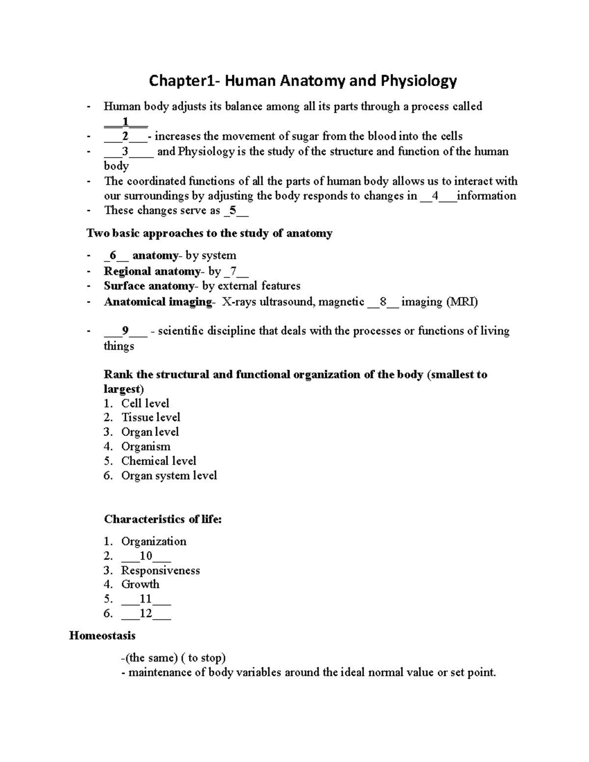 Anaphy Quiz 1 Review: Key Concepts in Human Anatomy and Physiology ...