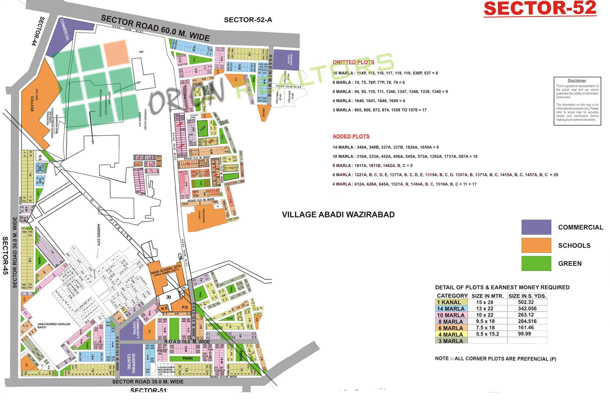 Sector 52 Map Summary: Omitted Plots & Details for Investment Decisions ...