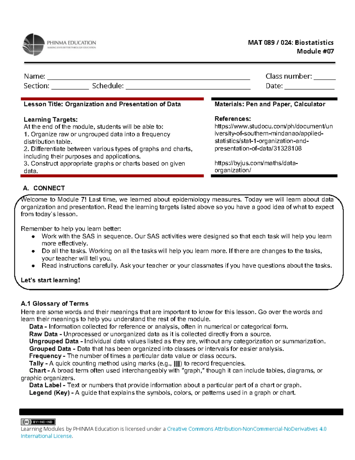 MAT 089 024: Biostatistics Lesson on Types of Data & Measurement Scales - Studocu