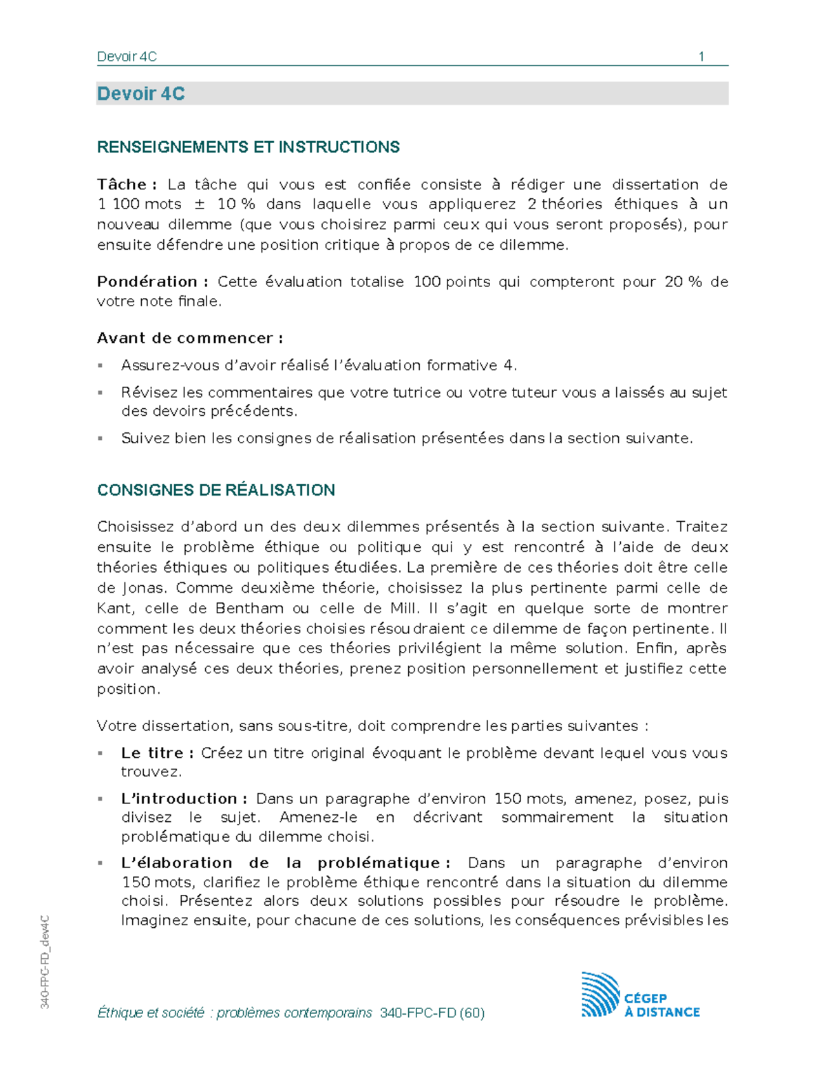 340-FPC-FD dev 04C 4 - Philo 3 devoir 4 - 340-FPC-FD_dev4C Devoir 4C RENSEIGNEMENTS ET ...
