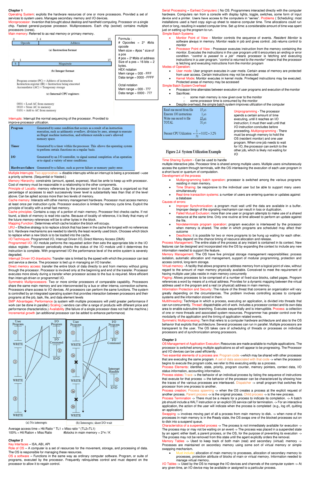 COSC 3360 Chapter 1: Operating System Fundamentals and Concepts - Studocu