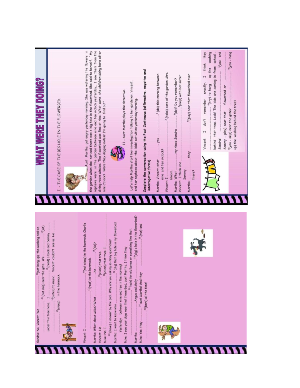 Inglés: Past Continuous Practice - HOJA Trabajo - Studocu