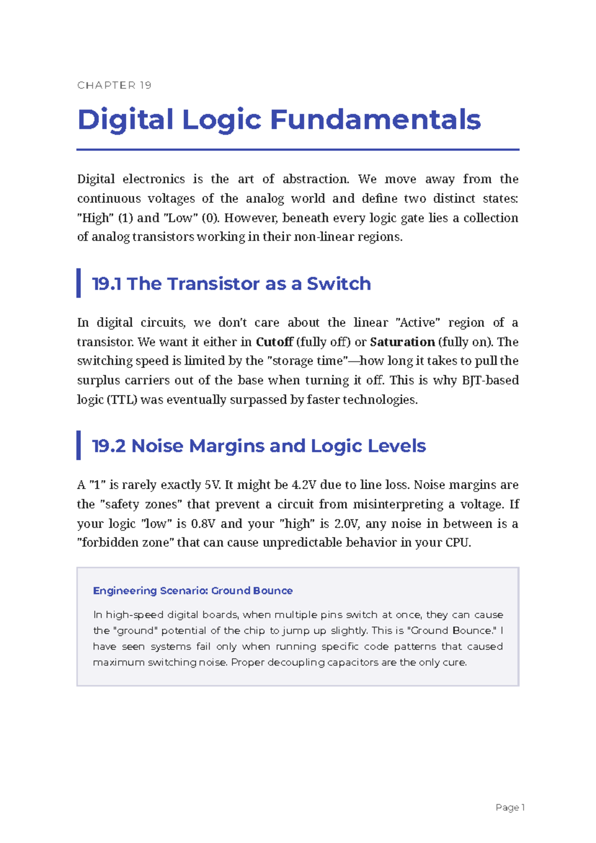C H A P T E R 1 9: Digital Logic Fundamentals Overview - Studocu
