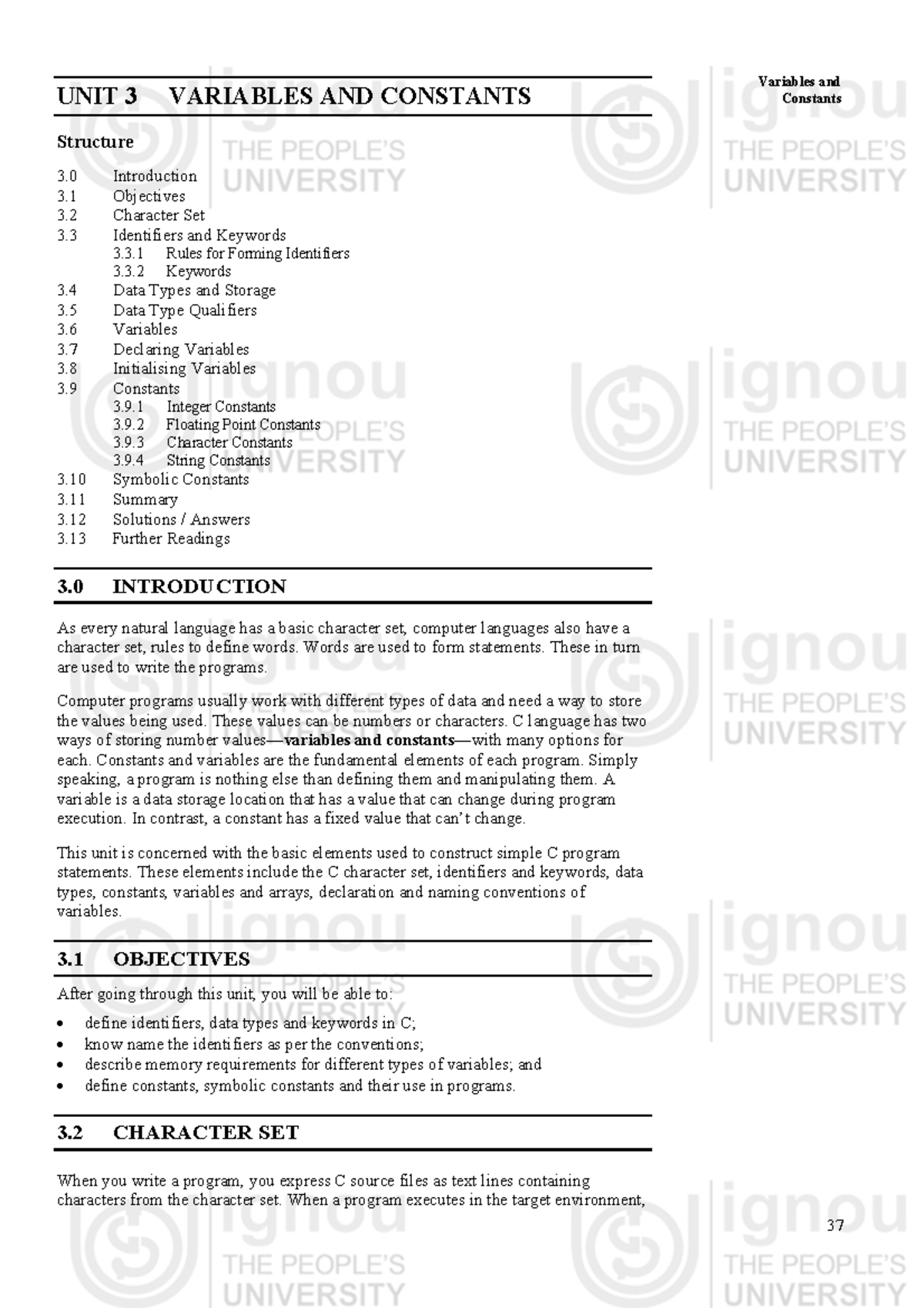 Unit 3 - Problem Solving: Key Concepts in Variables & Constants - Studocu
