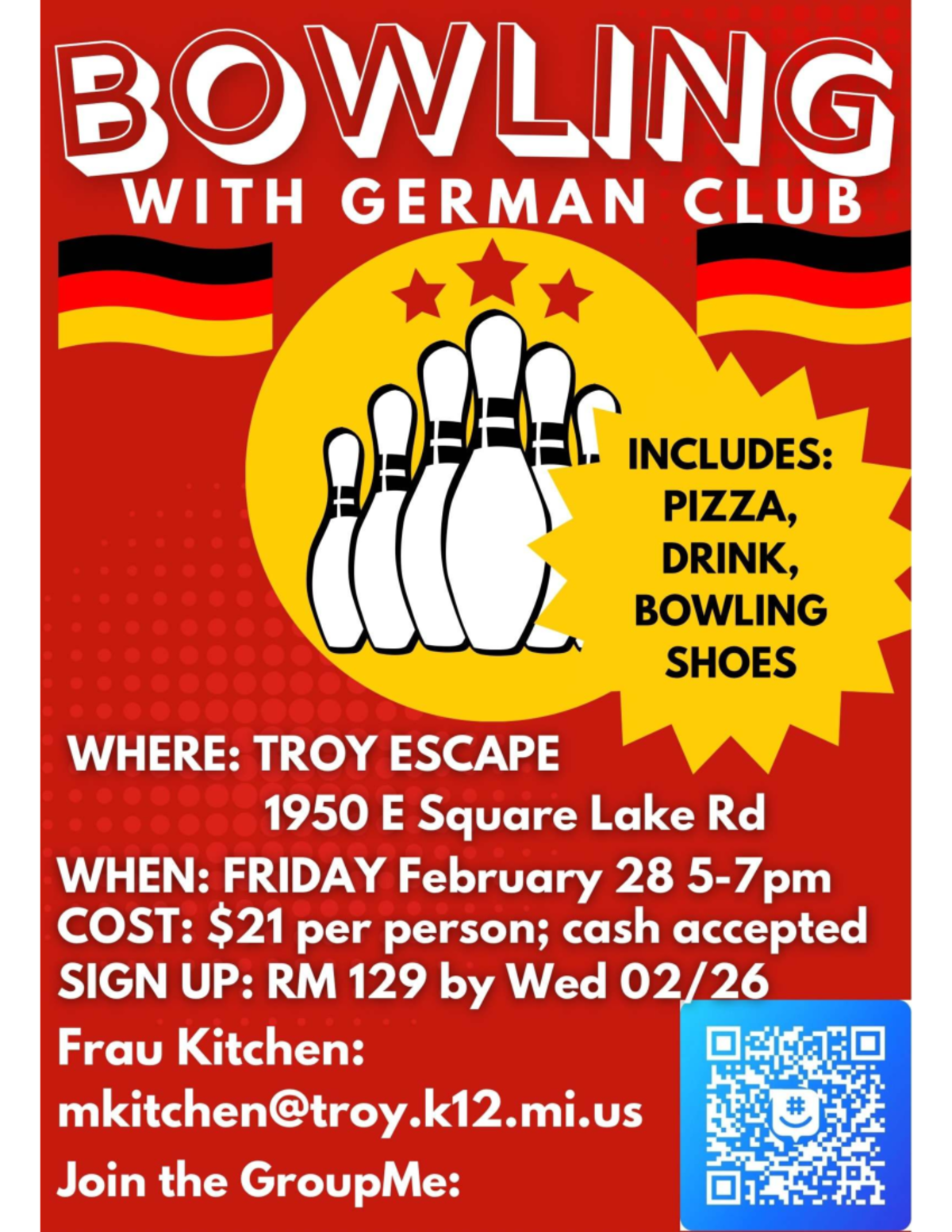 Bowling with German Club Flyer - ECONUA18 - WLIN WITH GERMAN CLUB ...