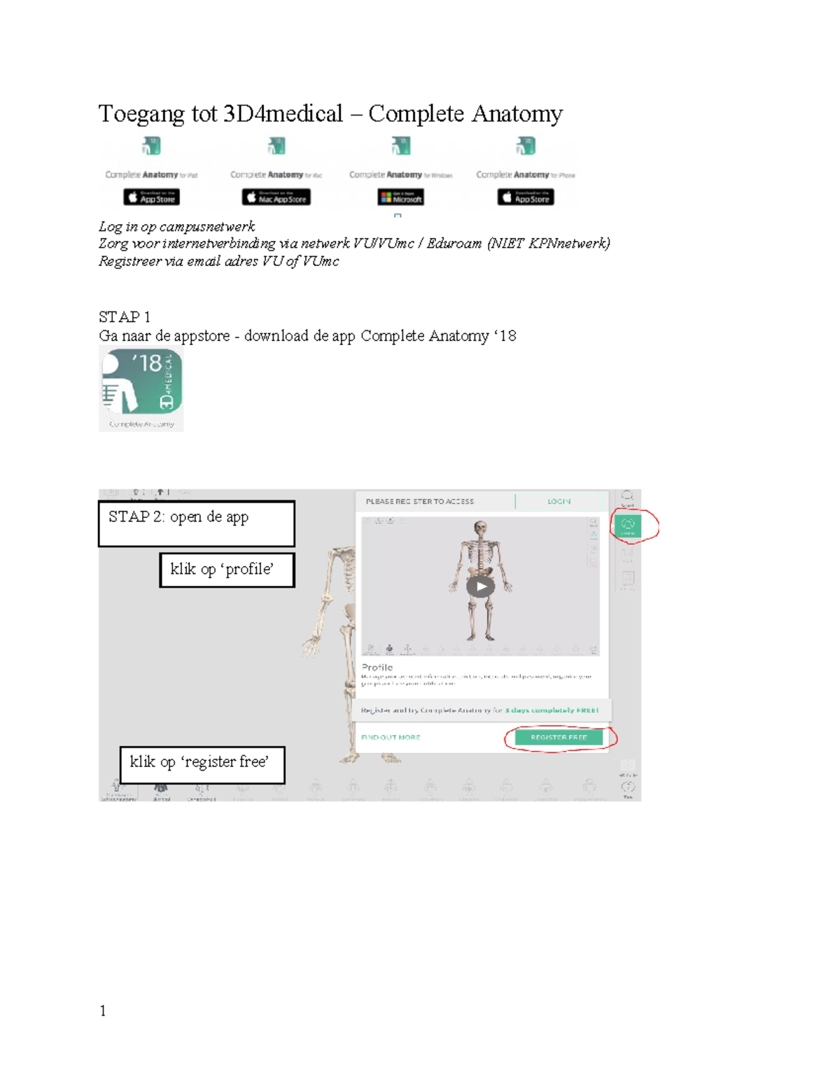 Toegang tot 3D4medical: Complete Anatomy Registratiehandleiding ...