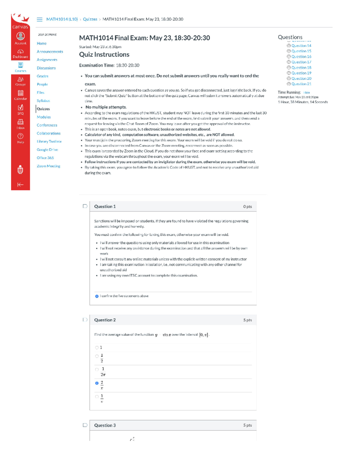 MATH1014 Final Exam Review Notes for 2020 Session - Studocu