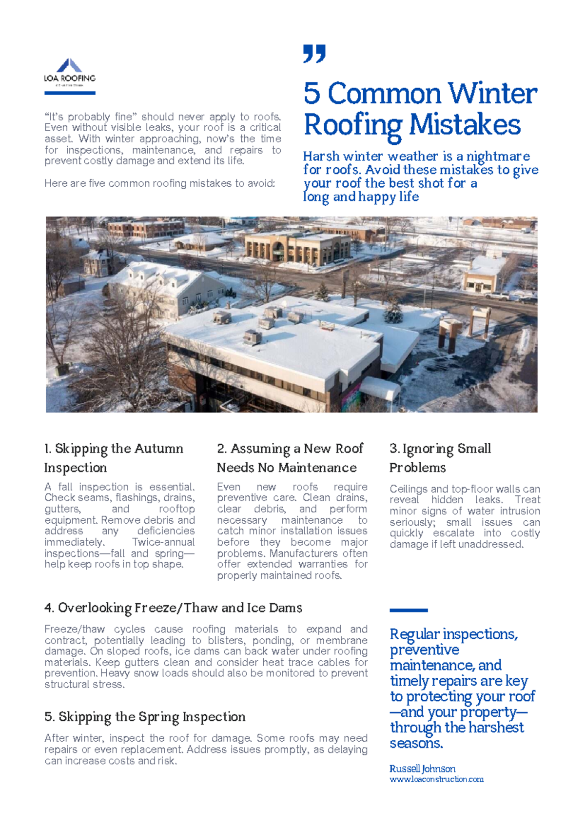 Article - 5 Common Winter Roofing Mistakes to Avoid - Studocu