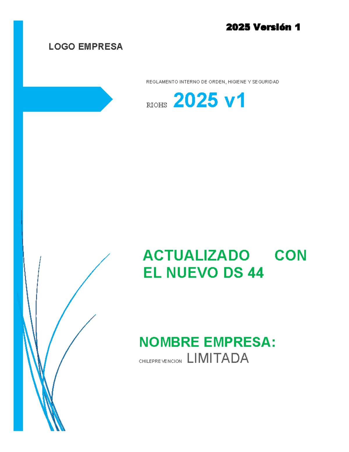 Nuevo Reglamento Interno de Seguridad y Salud Laboral DS 44 2025 - Studocu