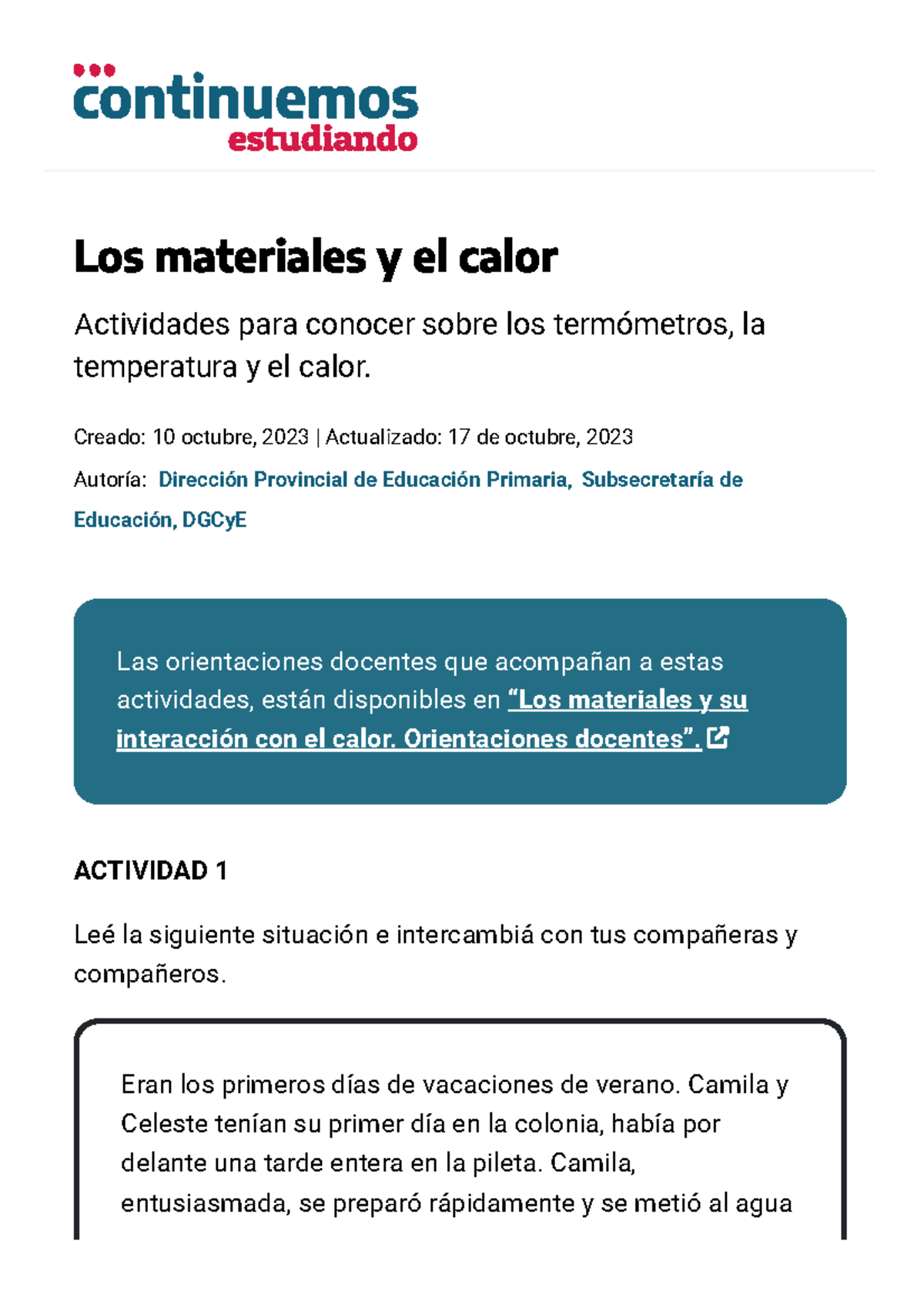 Materiales y Calor: Actividades sobre Termómetros y Temperatura - Studocu