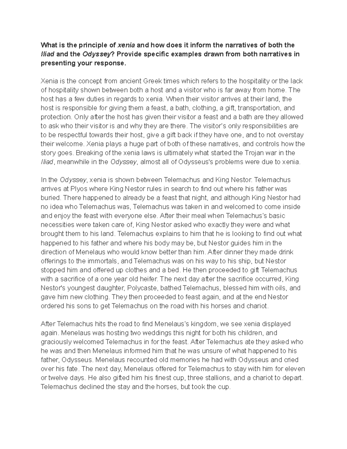 Greek Mythology Final - Professor Anthony Tuck - Deprecated API usage ...