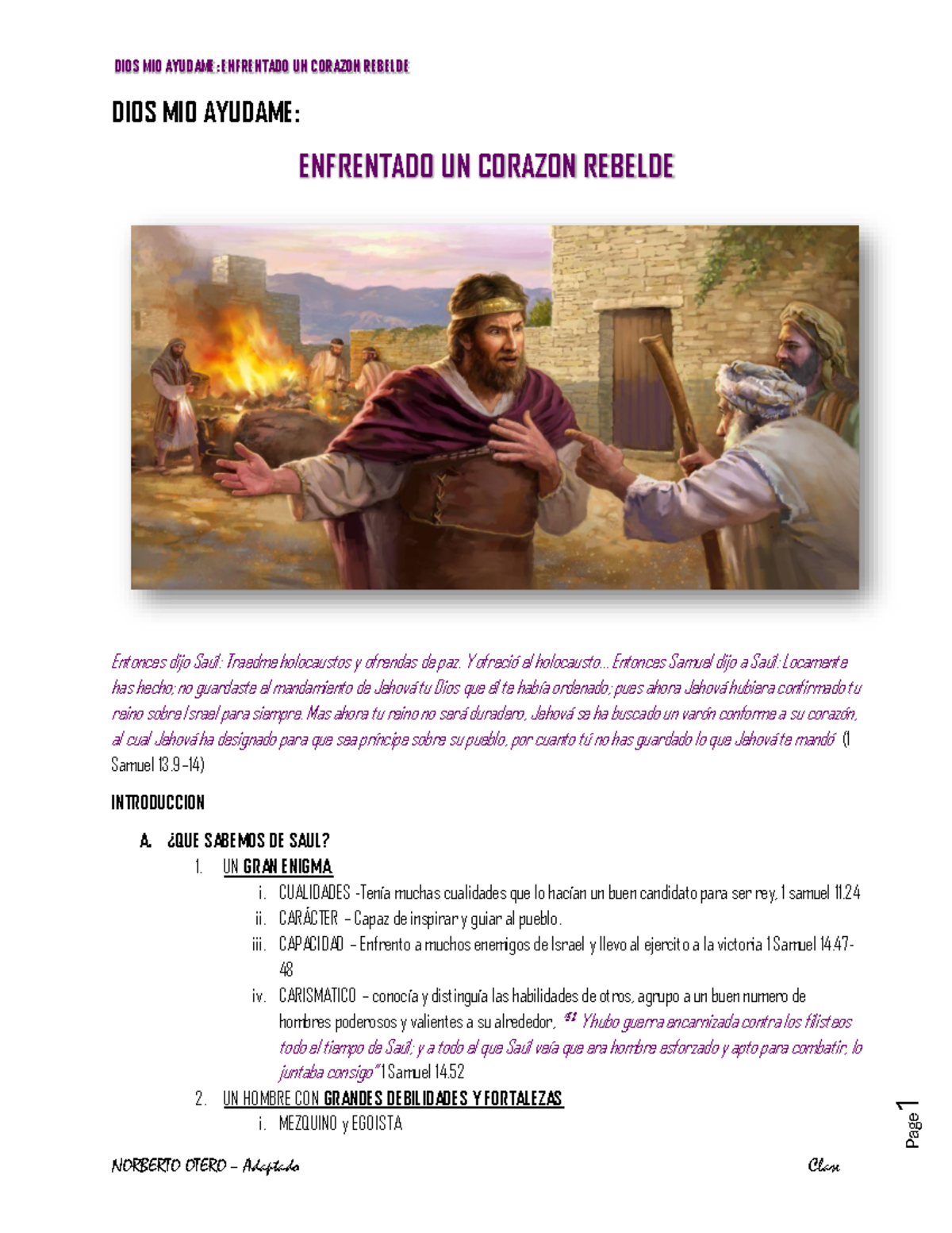 DIOS MIO AYUDAME: ENFRENTANDO UN CORAZON REBELDE - Clase 4 - Studocu