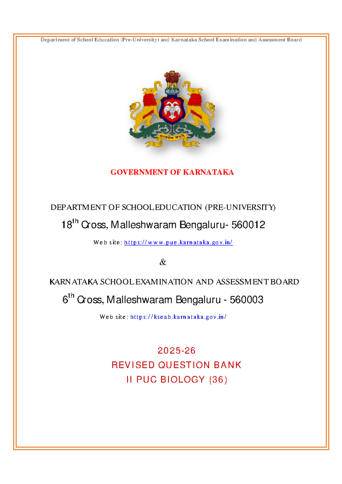 36 Biology Revised Question Bank II PUC 2025 - Studocu