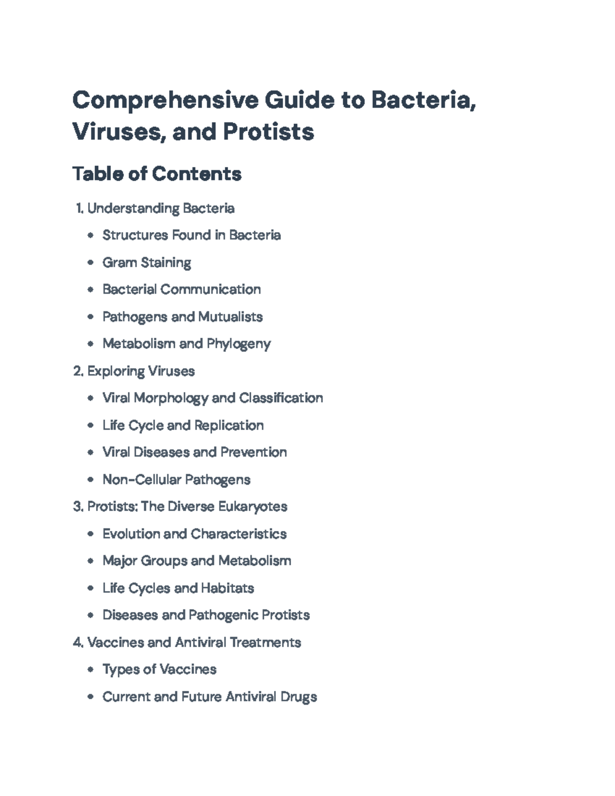 Comprehensive Overview of Bacteria, Viruses, and Protists in Biology ...