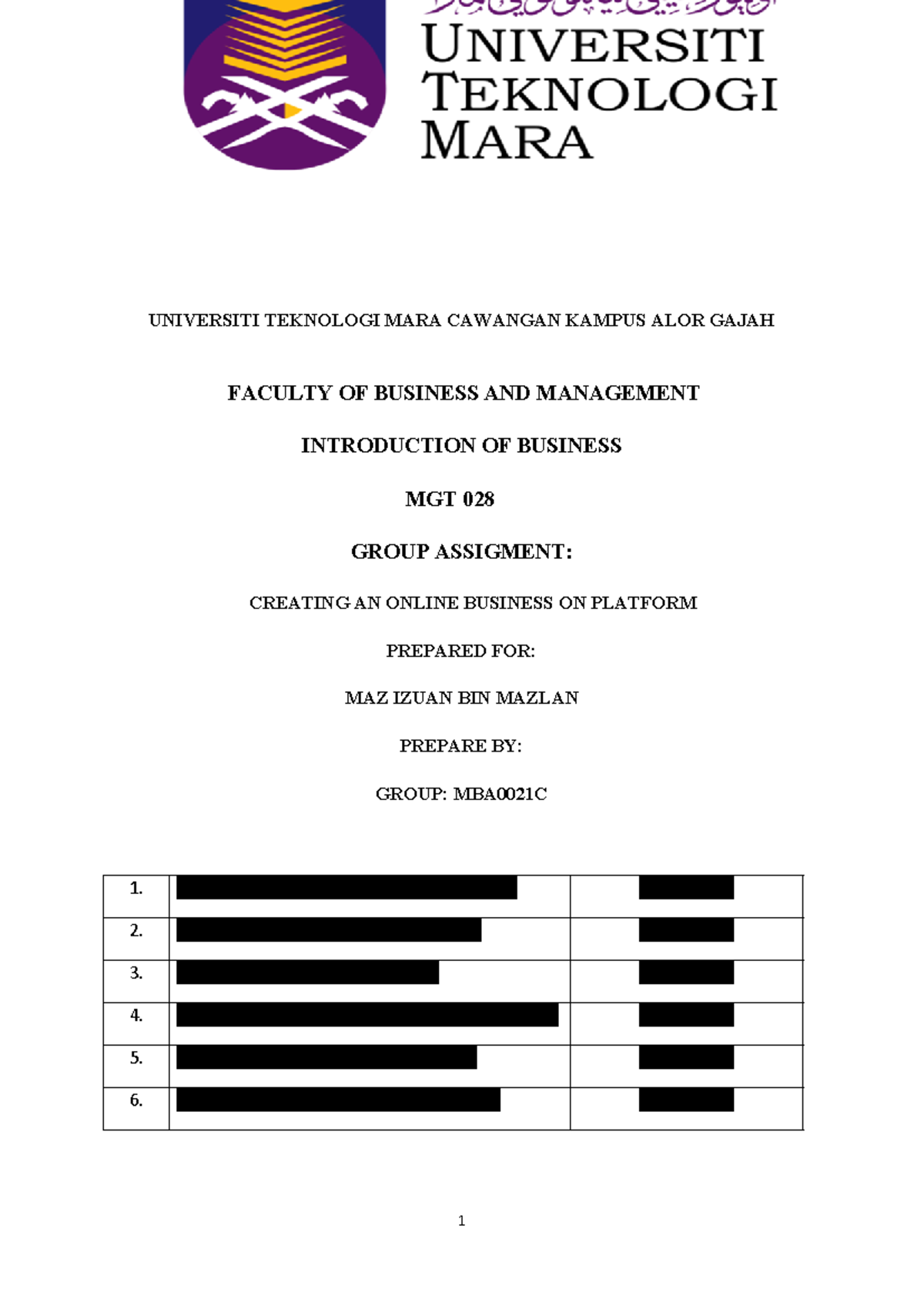 MGT028 - Group Assignment: Building an Online Business Model for Bonia ...