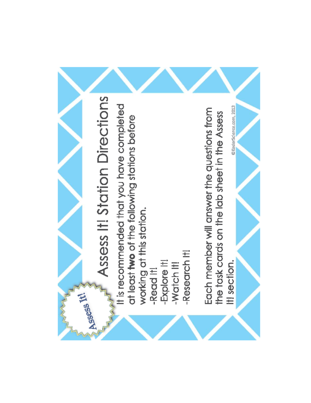 Kesler Stations: 3rd Law of Motion Directions and Activities - Studocu