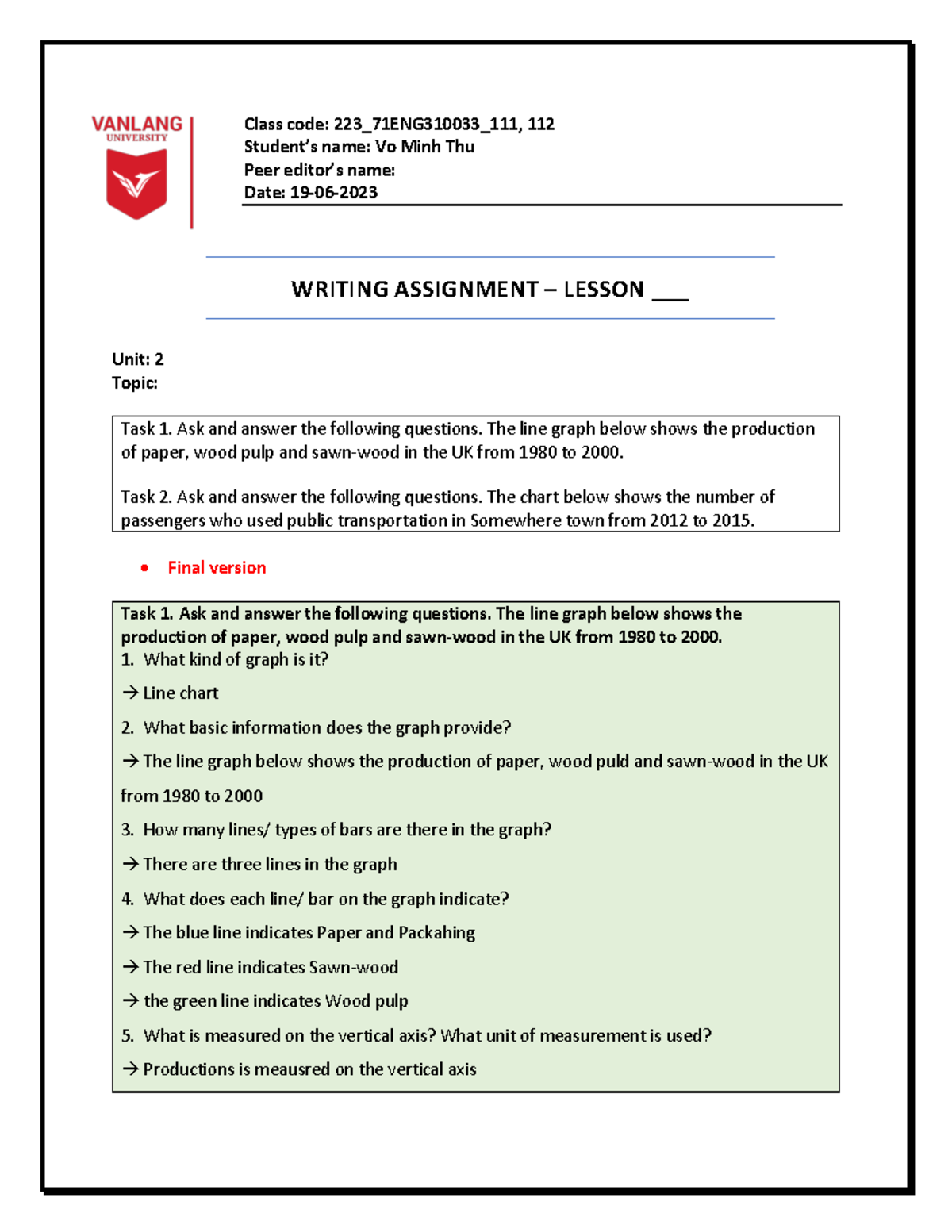 223_71ENG310033_111, 112 Writing Assignment Template for Lesson 2 - Studocu