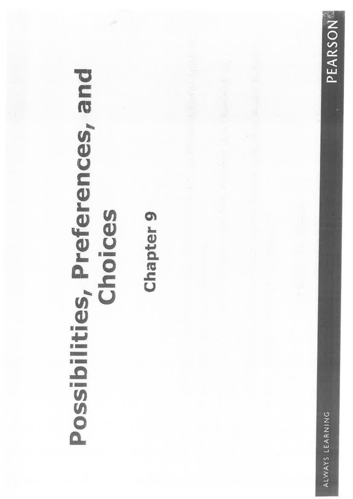 Chapter 9: Possibilities, Preferences, and Choices - Economics 2ᵉᵈ ...