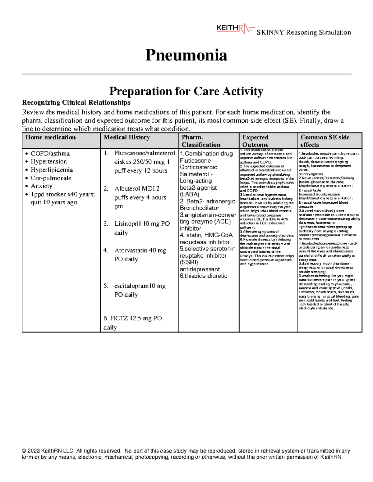 Keith RN Case Study: Pneumonia Care and Clinical Assessment - Studocu