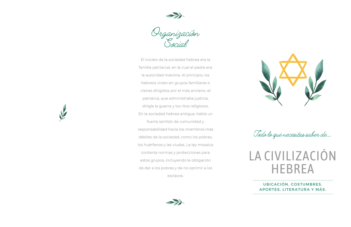 Civilización Hebrea 1: Organización, Cultura y Literatura - Studocu