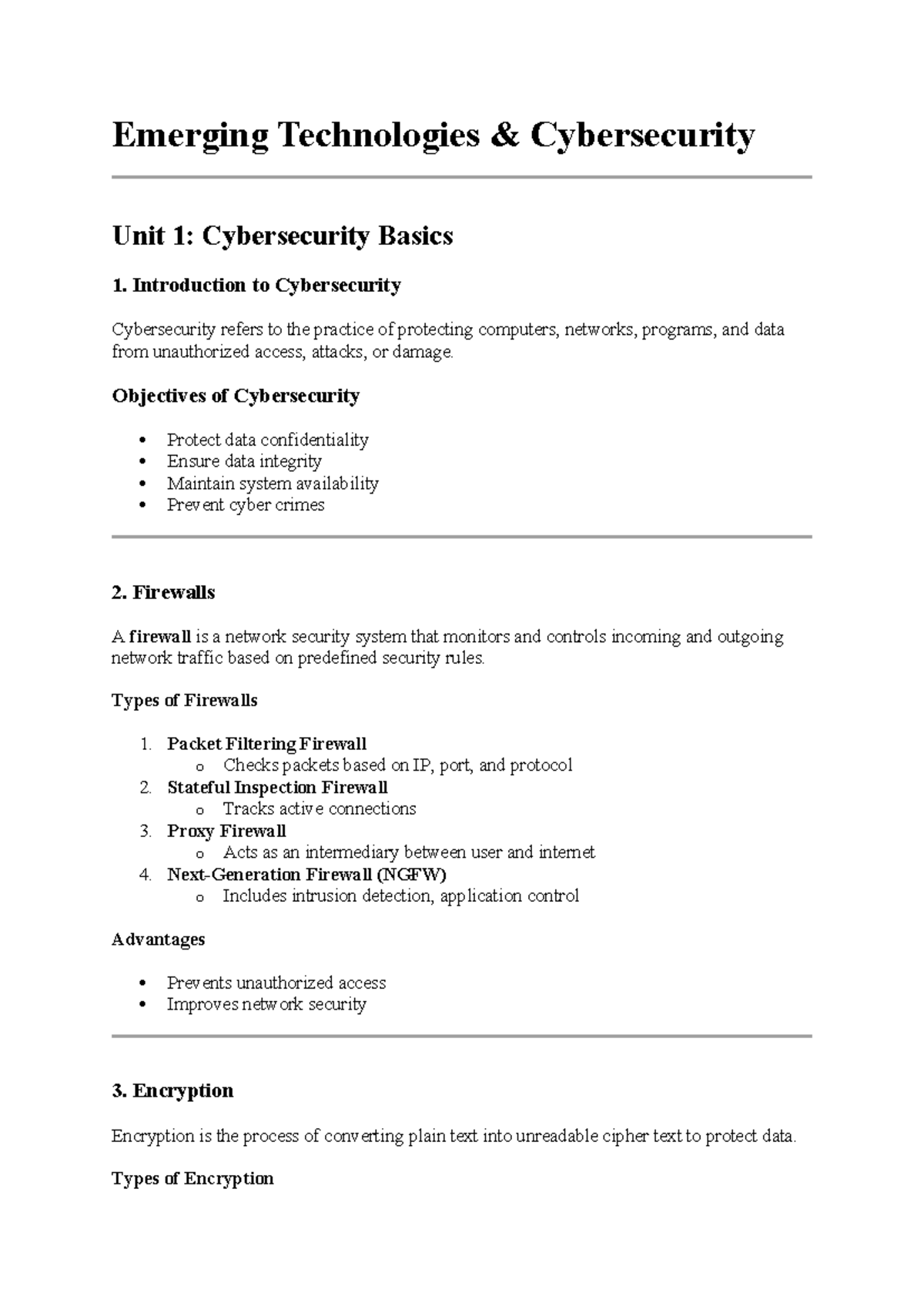 Emerging Technologies in Cybersecurity: Unit 1 Overview - Studocu