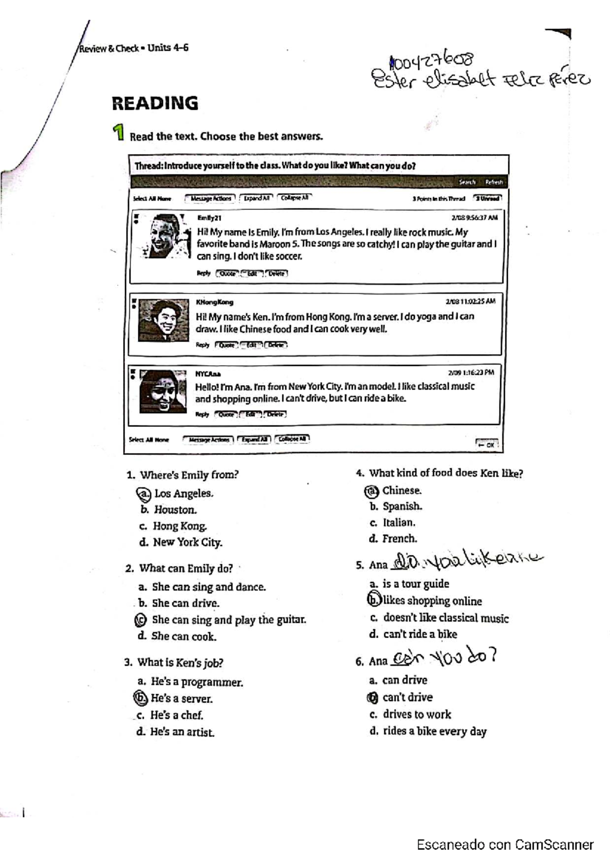 Ester Feliz Pereztrabajode English - Review Check Units 100427608 Ester ...