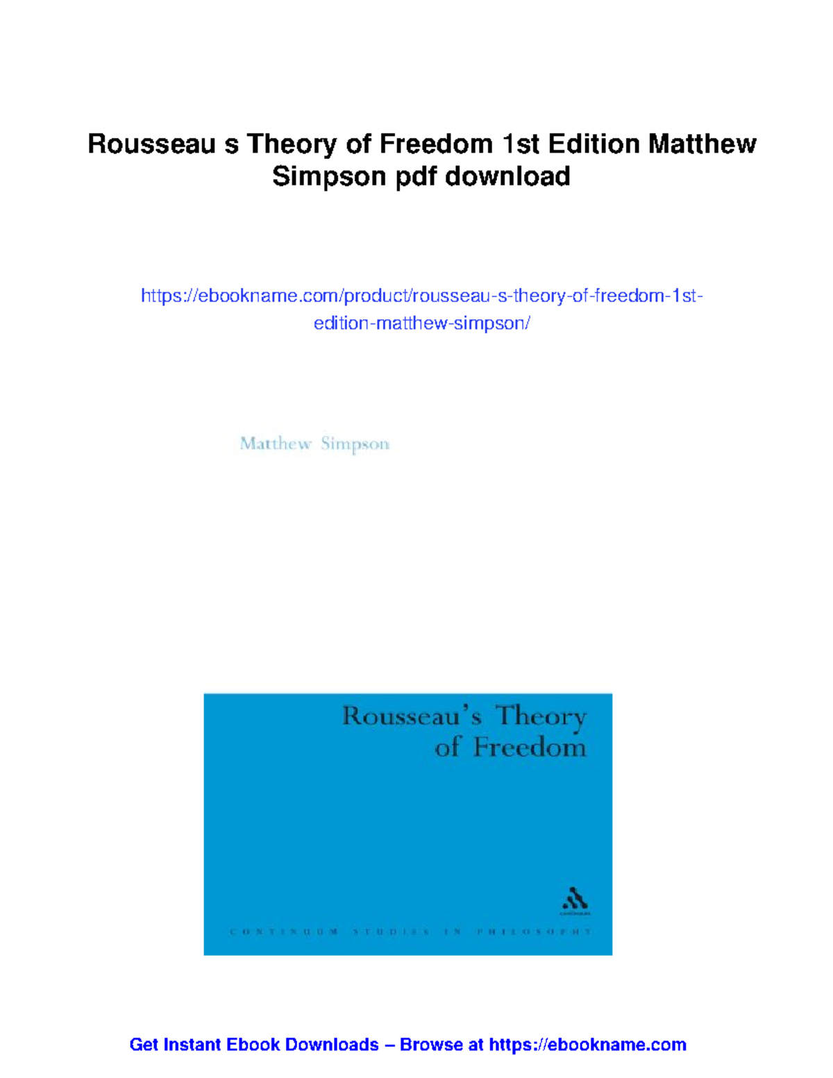 Rousseau's Theory of Freedom: Insights from The Social Contract - Studocu