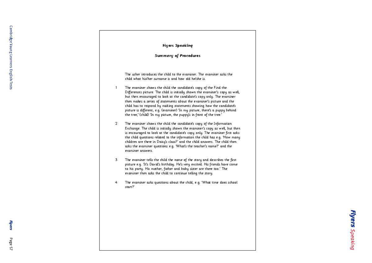 YLE Flyers Speaking Sample Paper A: Find the Differences & Storytelling ...