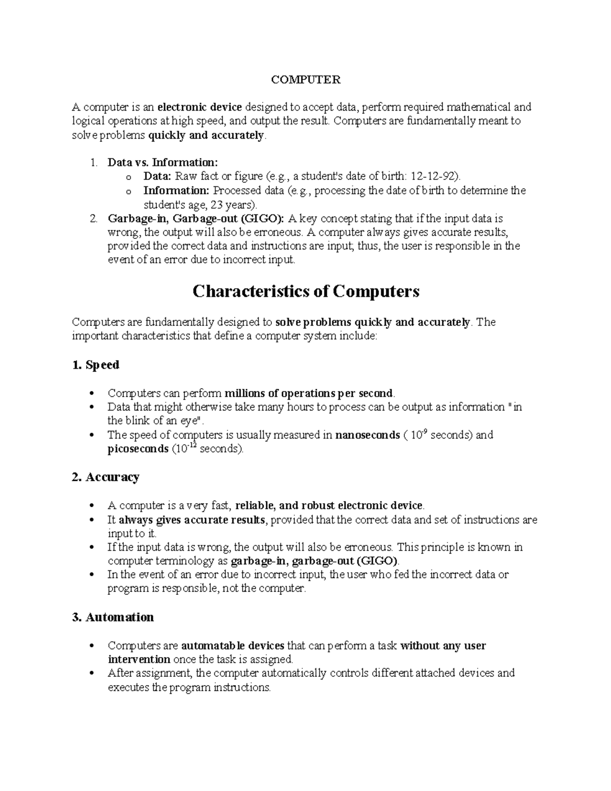 CS25C03-EOC Module 1: Understanding Computers and Their Functions - Studocu