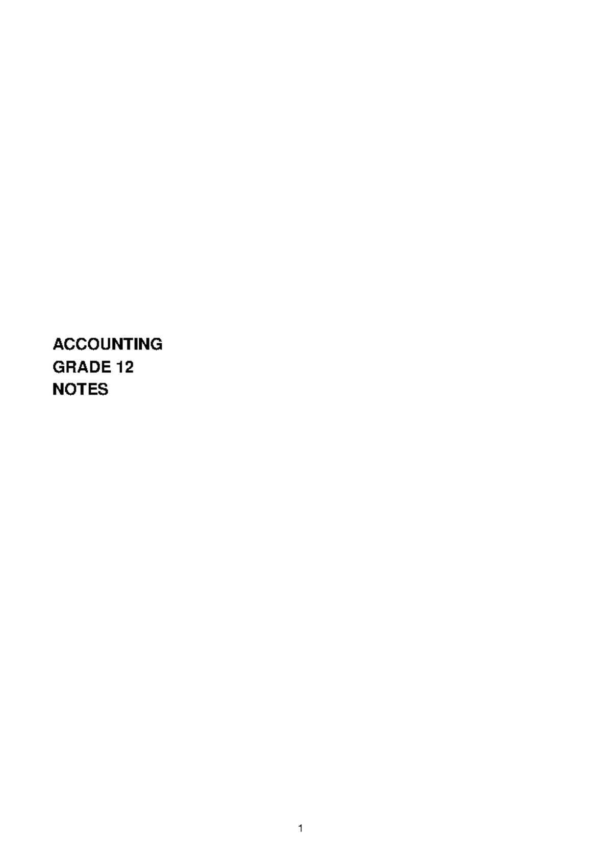 Accounting Grade 12 Notes - ACCOUNTING GRADE 12 NOTES Debtors ...