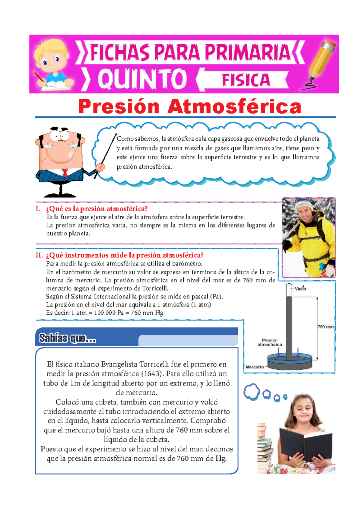 Presión-Atmosférica-para-Quinto-de-Primaria - I. ¿Qué es la presión ...